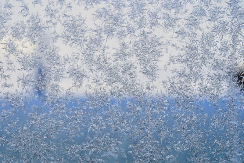 Winter Pattern of Ice Crystals on Glass Stock Photo - Image of frosty ...