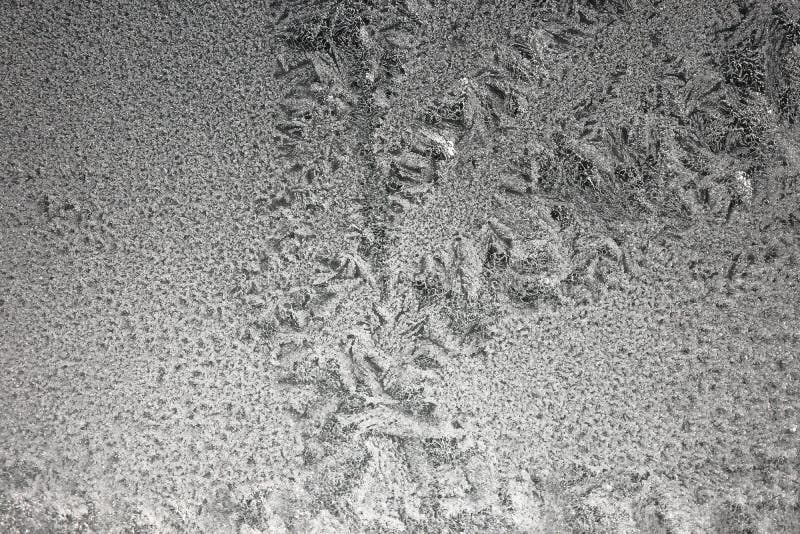 Winter Pattern of Ice Crystals on Glass Stock Image - Image of ...