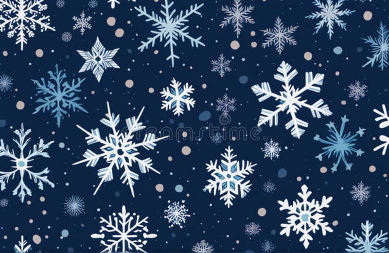 Winter Pattern of Snowflakes. Background Christmas, Snow Design, Vector ...
