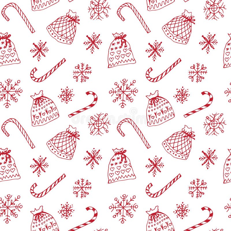 Pattern with Winter Flowers and Berries Stock Vector - Illustration of ...