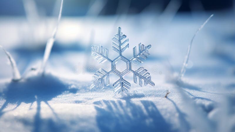 Winter Photos of Little Snowflake on the Snow Stock Image - Image of ...