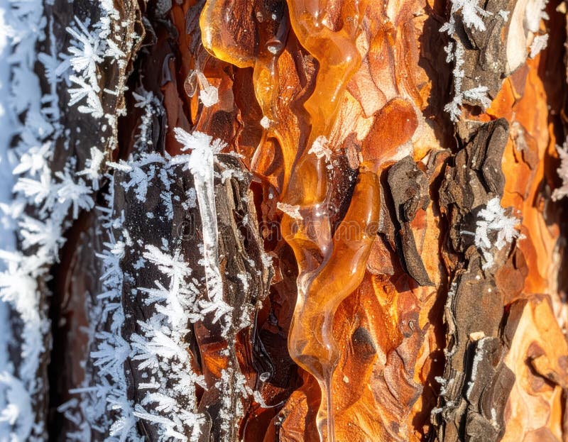Winter Pine Bark Close Up Textured Stock Illustration - Illustration of ...