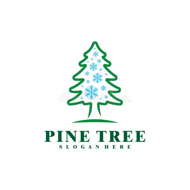 Winter Pine Tree Logo Design Vector. Creative Pine Tree Logo Concepts ...