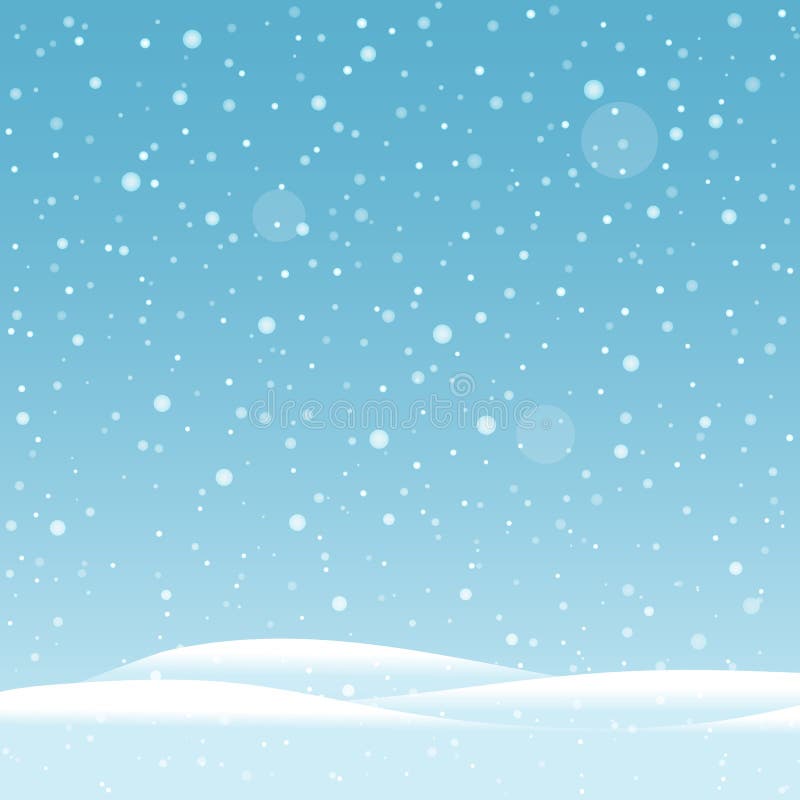Winter Play with Snowdrifts and Falling Snow Stock Vector ...