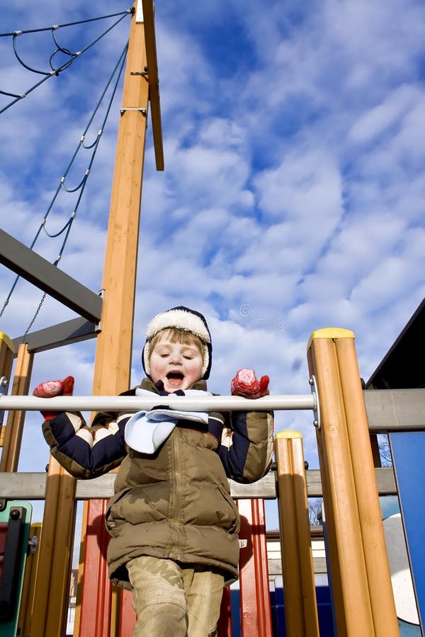 Winter playground. stock image. Image of cold, cloud - 11303375