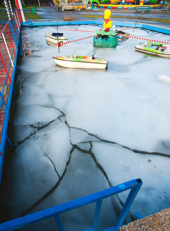 Broken Playground. Background with Selective Focus and Copy Space Stock ...