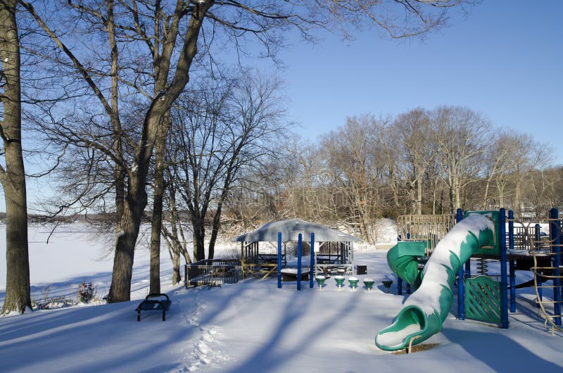 Winter Playground stock image. Image of gray, vacation - 4538445