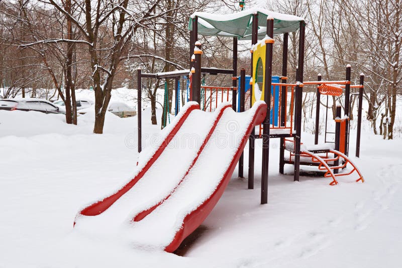 Winter playground stock image. Image of outside, february - 50162769