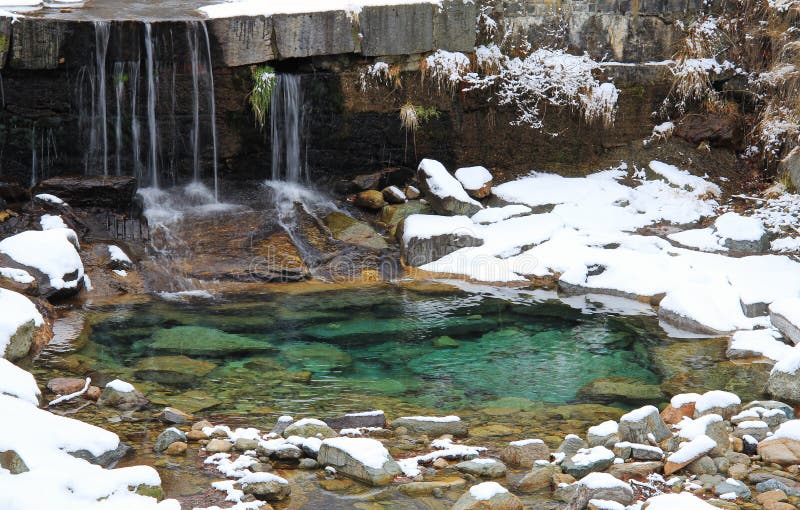 Winter pond stock image. Image of green, frozen, country - 22571219