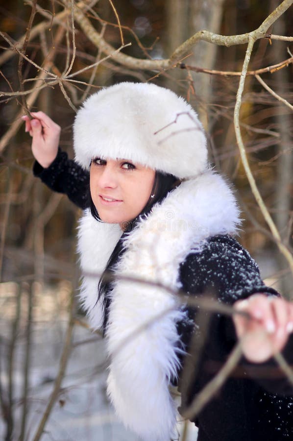 A winter portrait stock photo. Image of human, girl, playful - 23589126