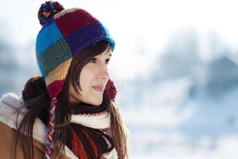 Winter portrait stock photo. Image of face, shoulders - 28976788