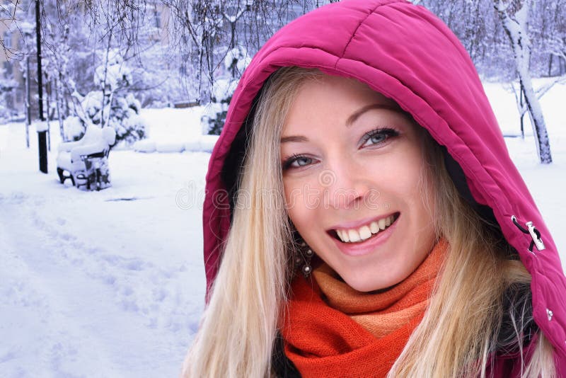 Winter portrait stock image. Image of female, person - 29231525