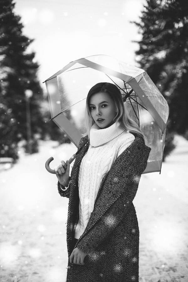Girl Standing Under An Umbrella Stock Image Image Of Portrait Isnt 136457789