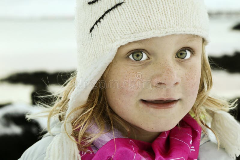 Winter Portrait stock image. Image of little, child, eyes - 57715759