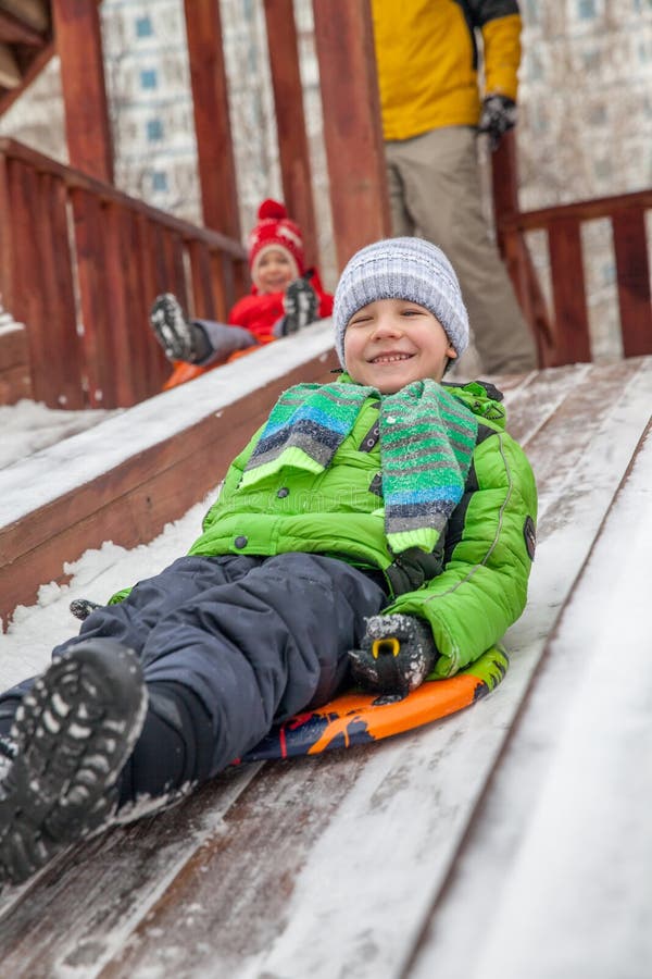 Winter Portrait of Kid Boy in Colorful Clothes Stock Photo - Image of ...