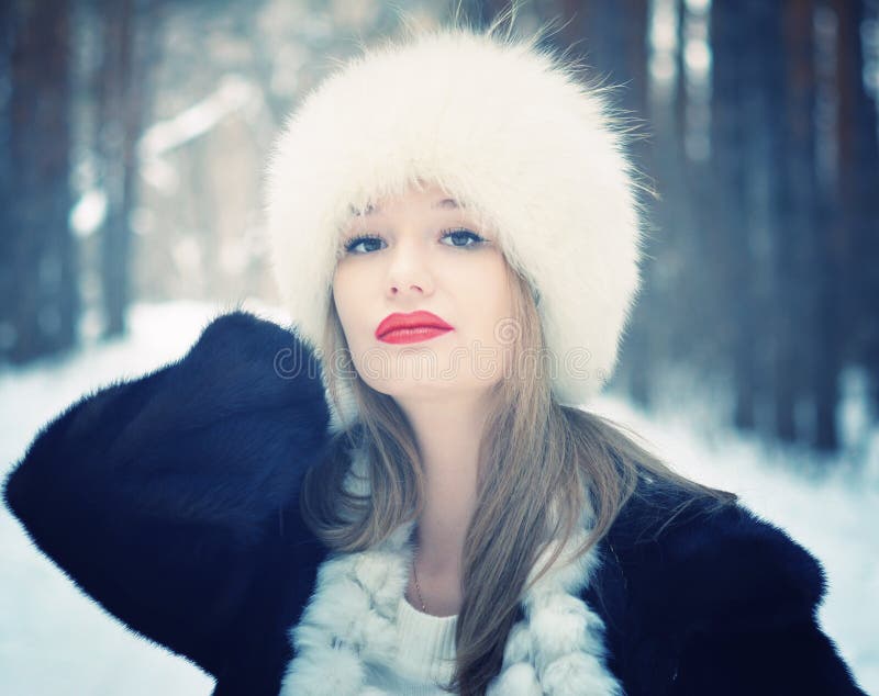Winter portrait stock photo. Image of forest, beauty - 38684872
