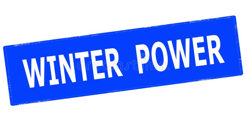 Stamp with Text Winter Power Stock Illustration - Illustration of ...