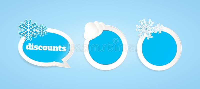 Winter price tags. stock vector. Illustration of oval - 47729229