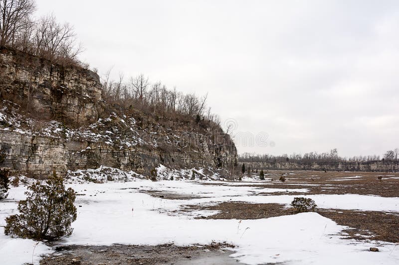 Winter at a Quarry stock image. Image of winter, landscape - 36797111