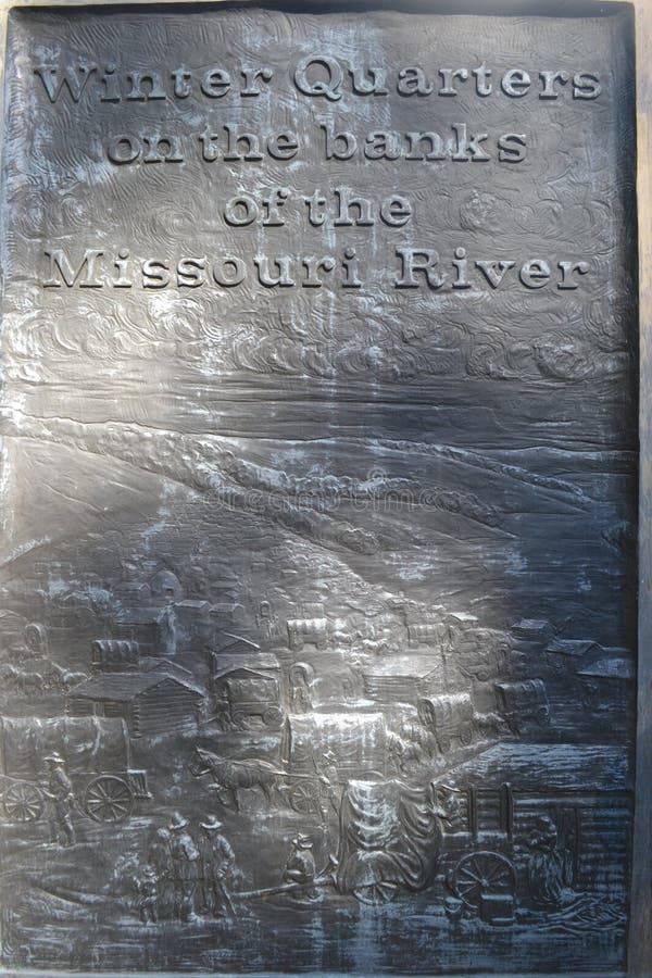 Winter Quarters Plaque Omaha Nebraska Stock Photo - Image of mormons ...