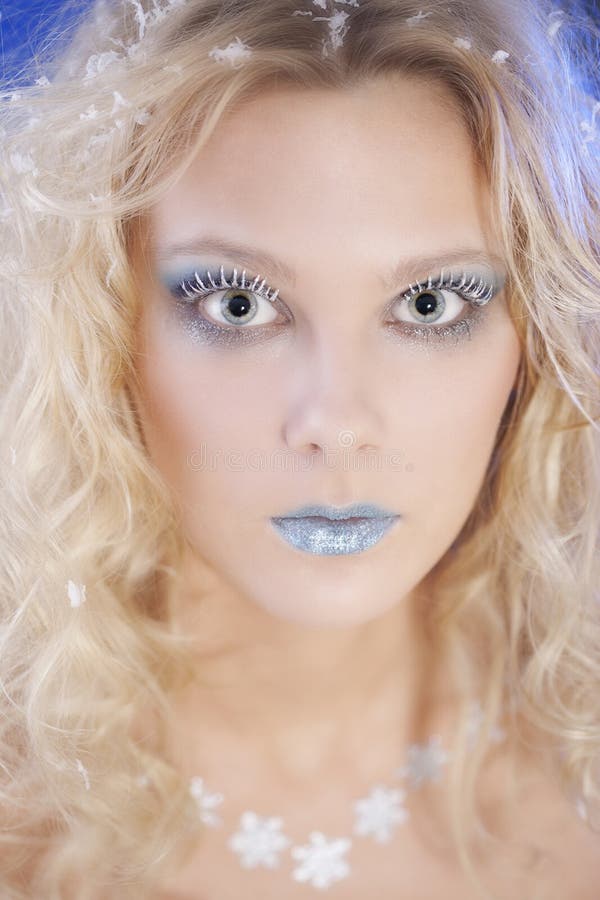 Winter queen stock image. Image of glamorous, girl, feather - 17255681