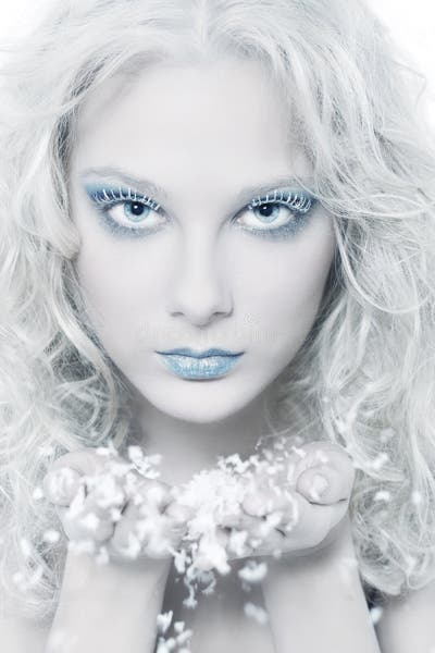 Winter queen stock image. Image of glamorous, girl, feather - 17255681