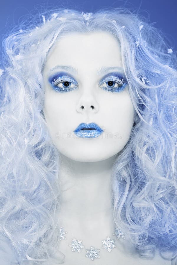 Winter queen stock image. Image of glamorous, girl, feather - 17255681
