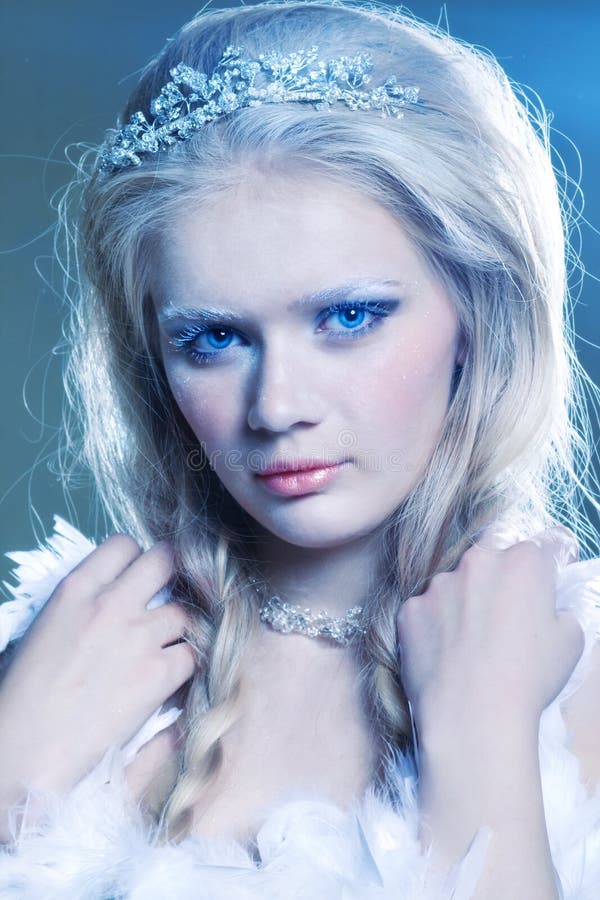 Winter queen stock photo. Image of glamour, makeup, holiday - 22423752