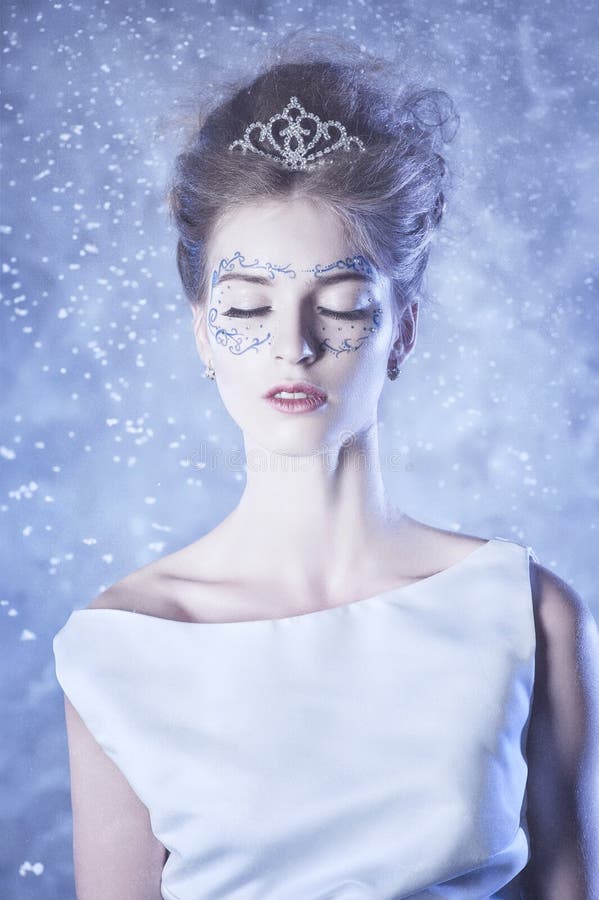 Winter Queen stock photo. Image of december, girl, jewelry - 50636784