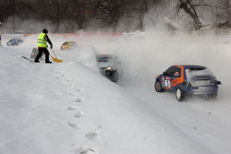 Winter race editorial photography. Image of rally, cars - 19744827