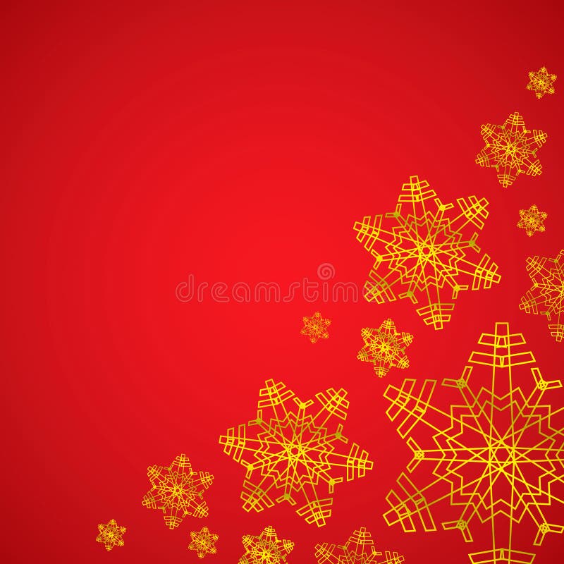 Winter Red and Golden Christmas Background / Texture with Snowflakes ...