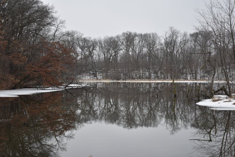 Winter Reflection stock image. Image of lake, snow, cold - 85784683