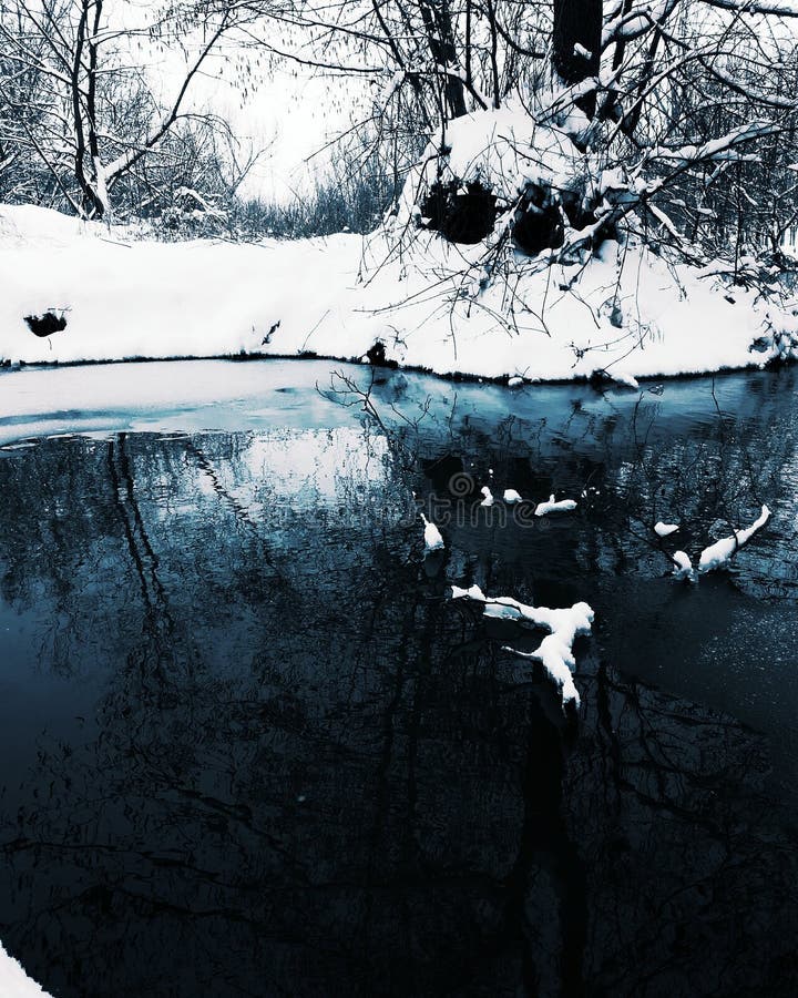Winter Reflections Point Aux Barques Lighthouse Stock Image - Image of ...