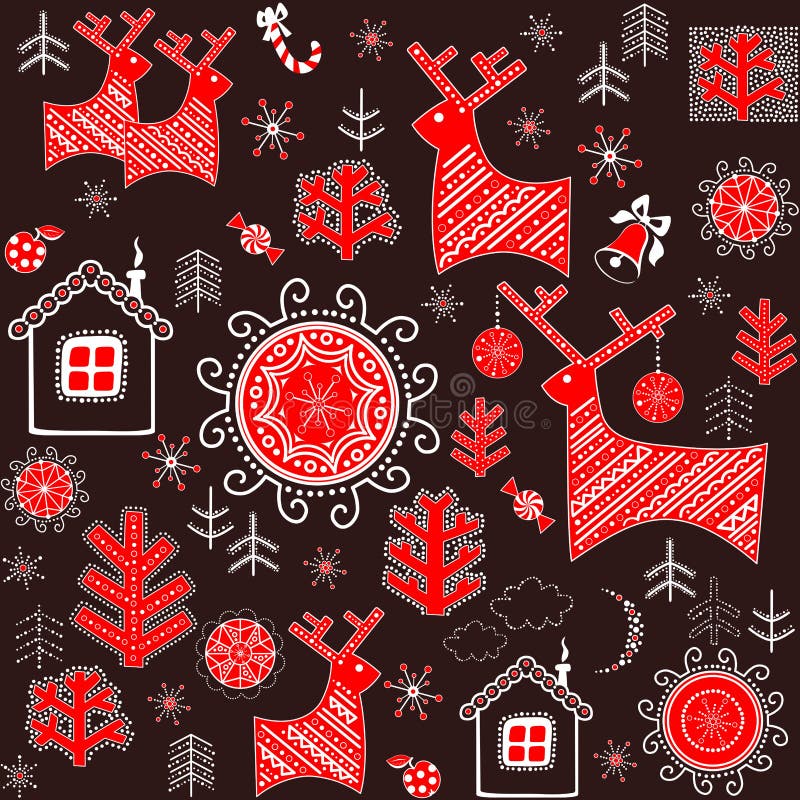 Winter Retro Wrapper with Abstract Pattern Stock Vector - Illustration ...