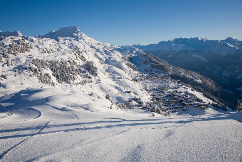 Winter on Riederalp stock photo. Image of forest, deep - 16617372