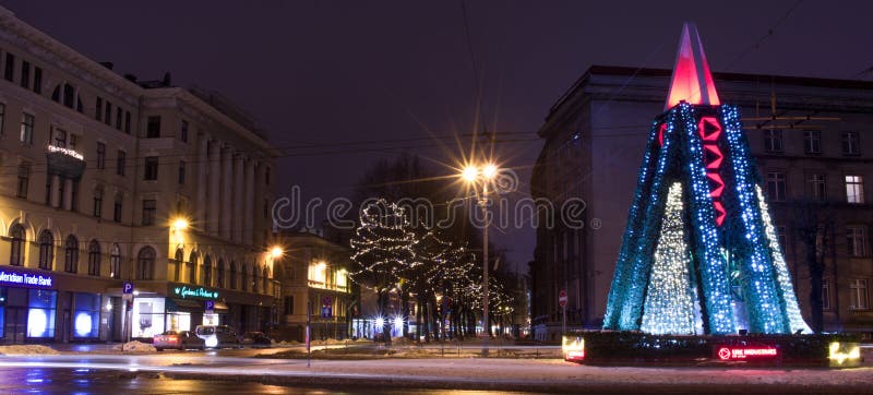 Winter Riga in December 31 of 2014 Editorial Photography - Image of ...