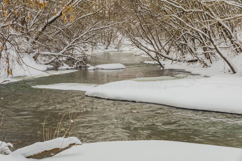 Winter River in Cold Russia Stock Image - Image of russia, climate ...