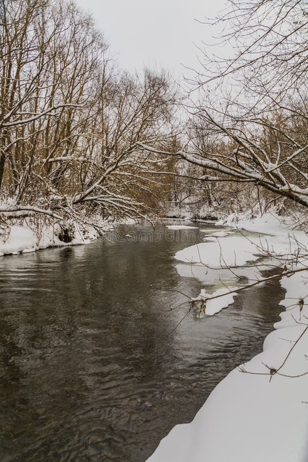 Winter River in Cold Russia Stock Image - Image of christmas, scenery ...