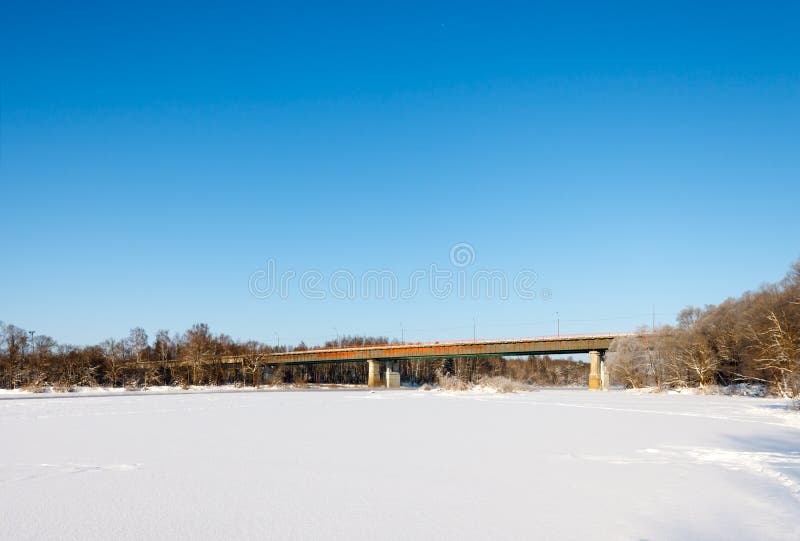 Winter river landscape stock image. Image of scenic, water - 39267367