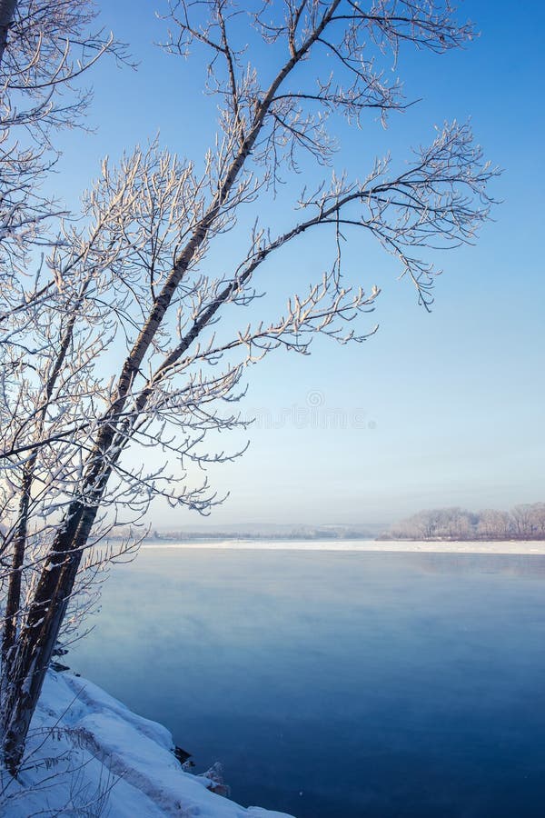 Winter river landscape stock image. Image of beauty, beautiful - 48306857