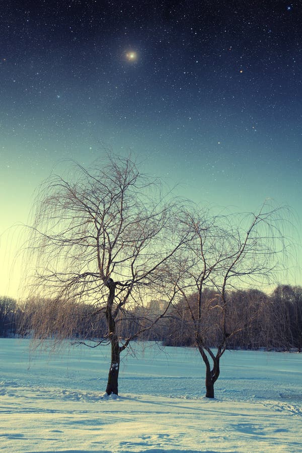 Winter river at night. stock image. Image of daylight - 38392023