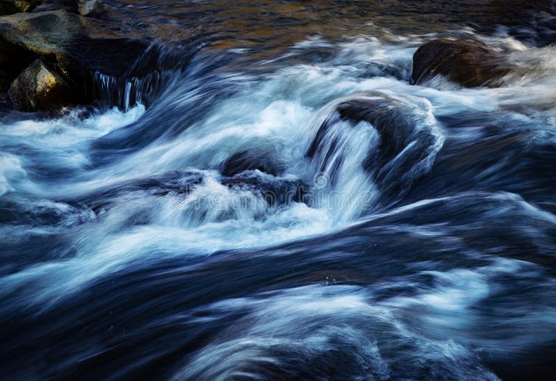 Cold winter river rapids stock image. Image of foam - 169438543