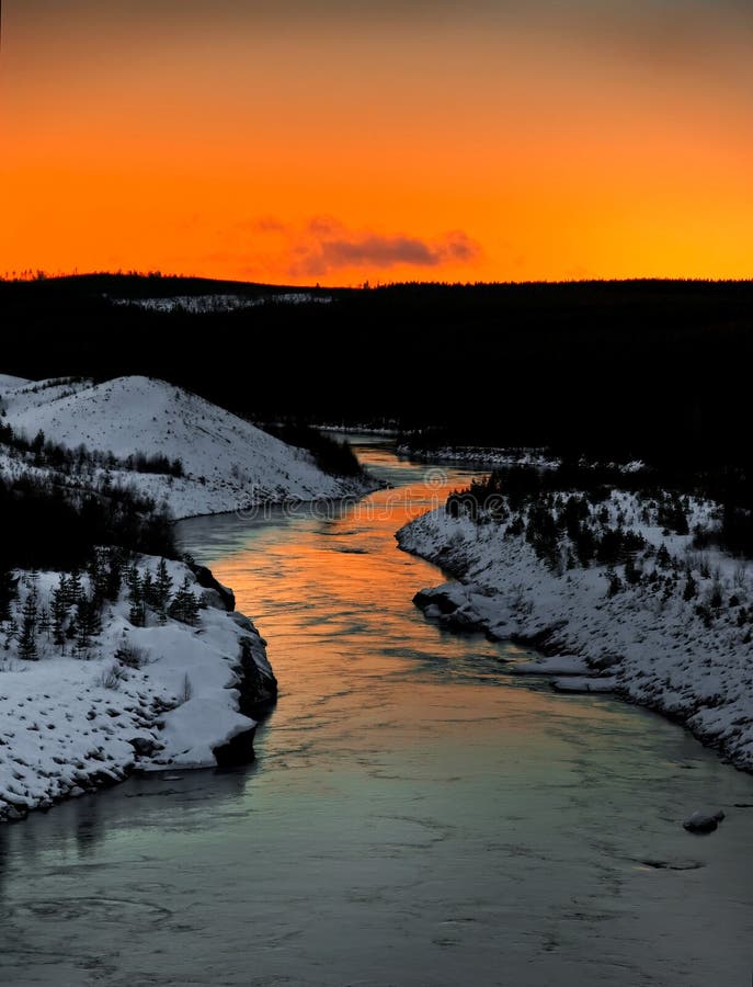 Winter river sunrise light stock image. Image of natural - 16075821