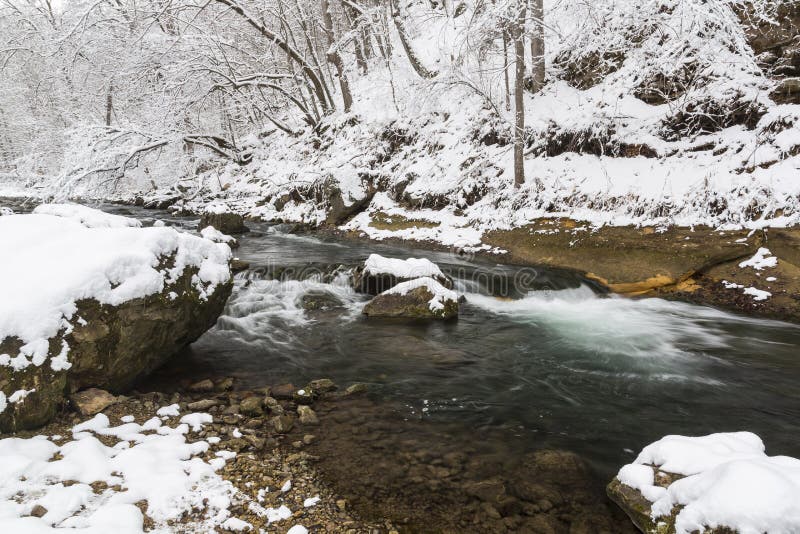 Winter River Scenic stock image. Image of blurred, river - 48548365