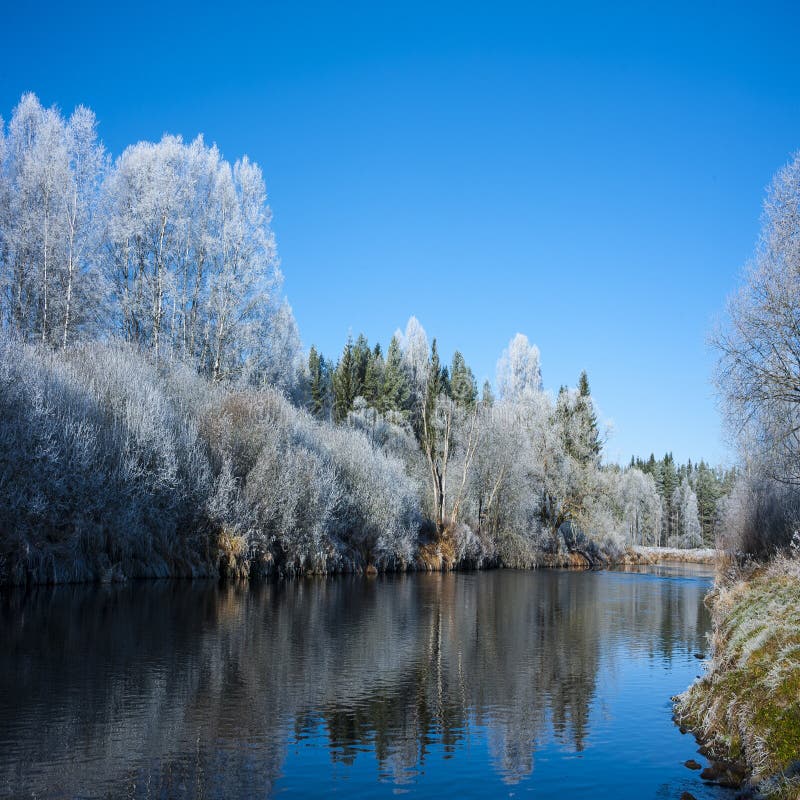 Winter River with Melting Snow Stock Photo - Image of park, scenery ...