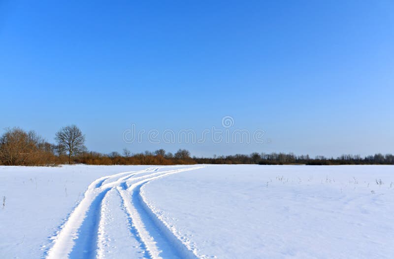 Winter road stock photo. Image of scene, area, contrast - 11222538