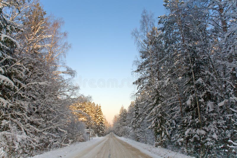 Winter road stock image. Image of snowdrift, white, park - 16925591