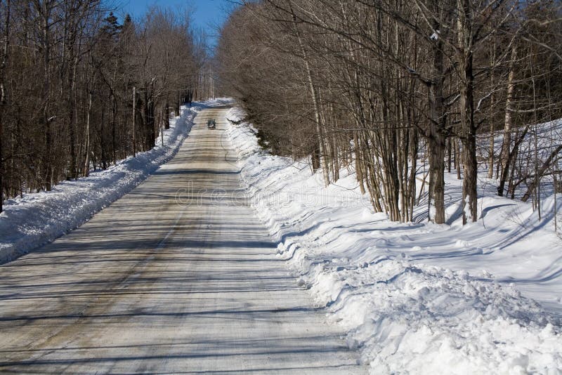 Winter road stock image. Image of snow, hill, snowy, dirt - 1959225