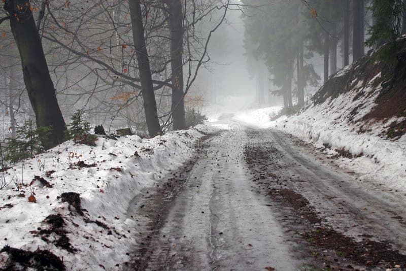 Winter road stock photo. Image of climate, frost, nature - 2087436