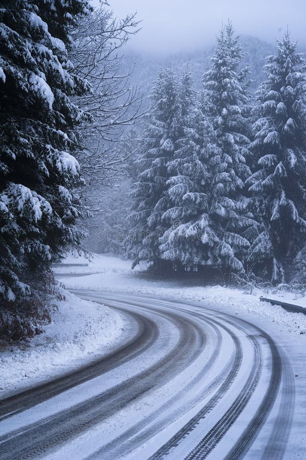 Winter Road stock photo. Image of danger, bluetoned, winter - 22130958